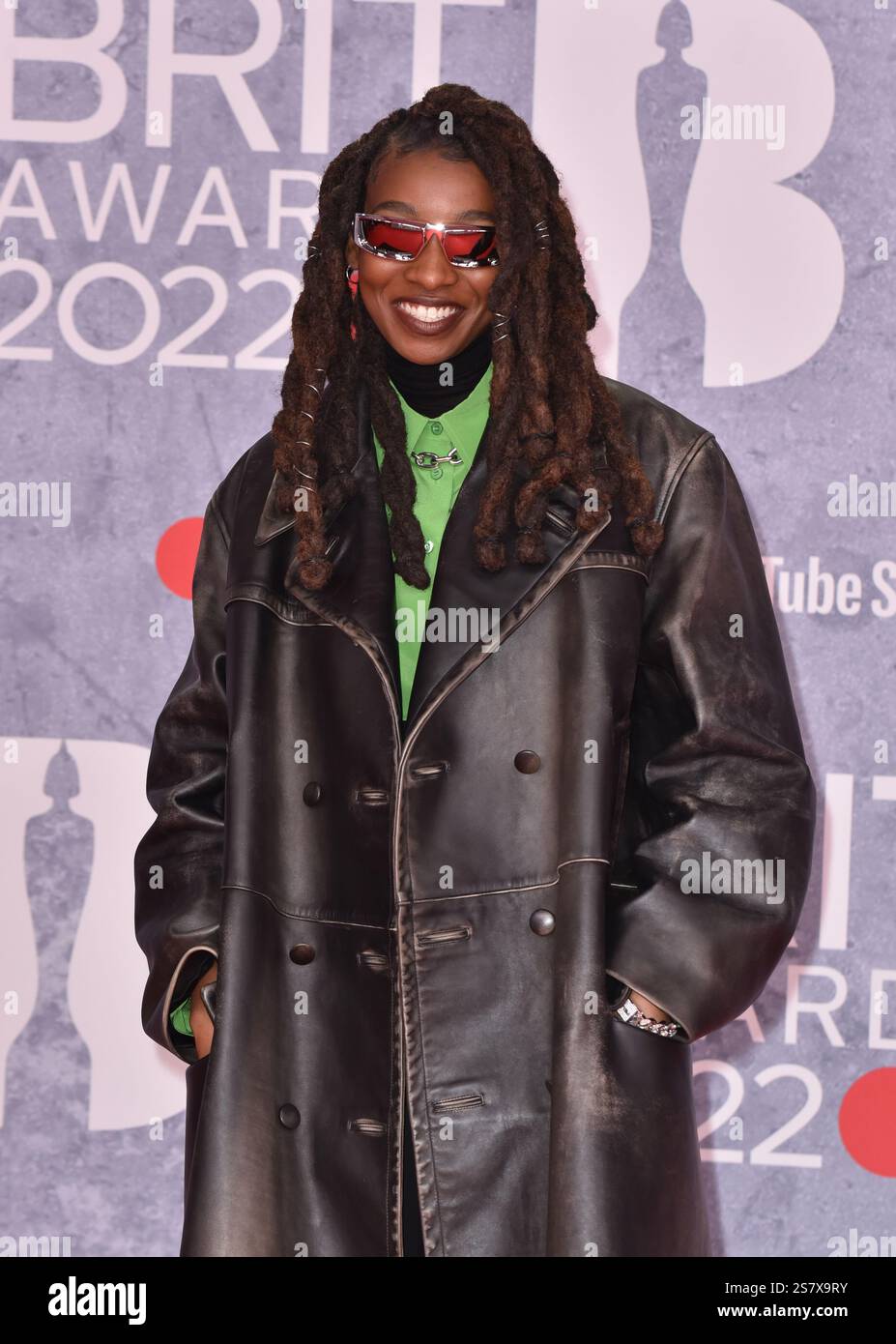 ***EDITORIAL USE ONLY*** Little Simz attends The BRIT Awards 2022 at ...