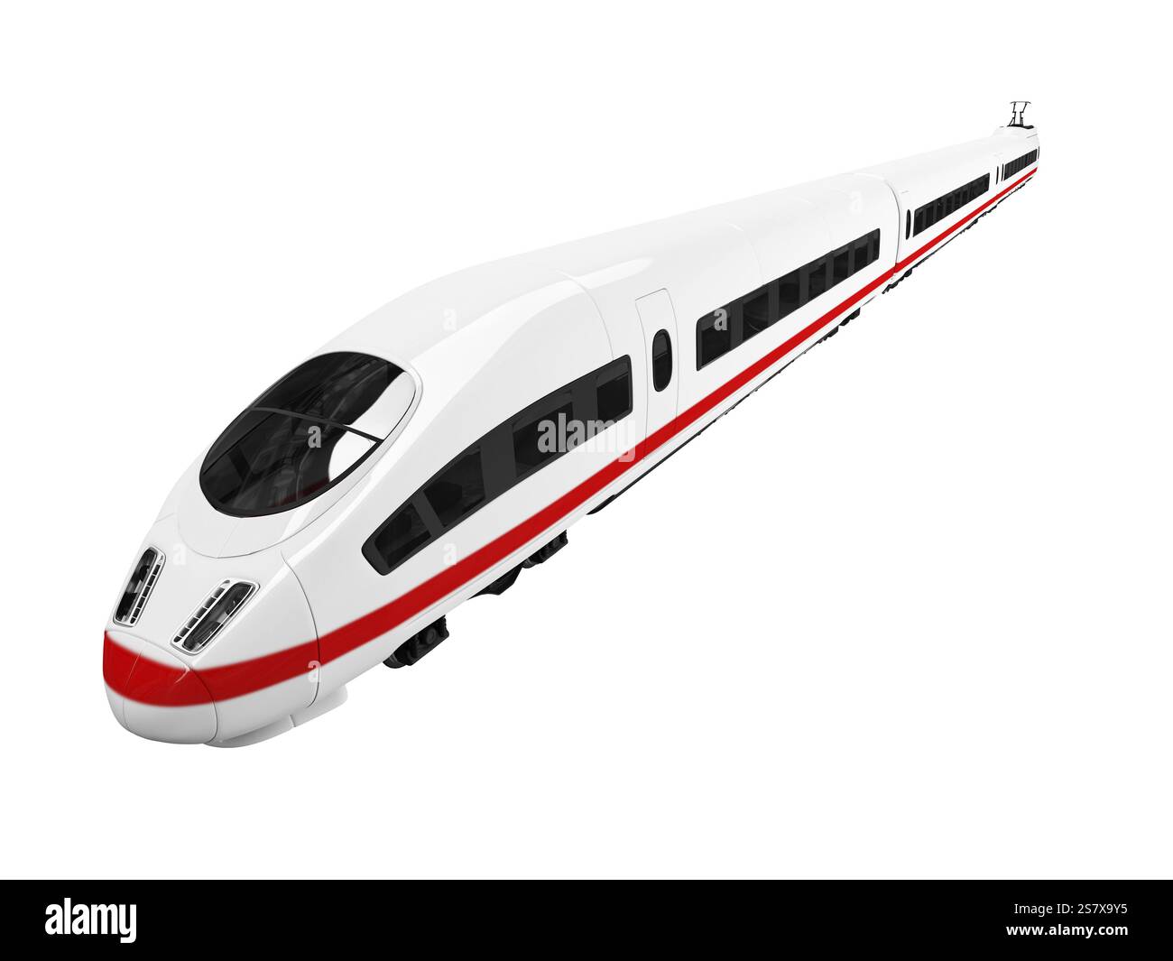 Isolated white train on white background Stock Photo - Alamy