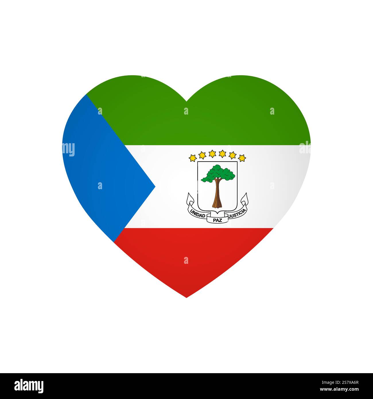 Equatorial Guinea flag - rectangle colorful flag representing a country ...