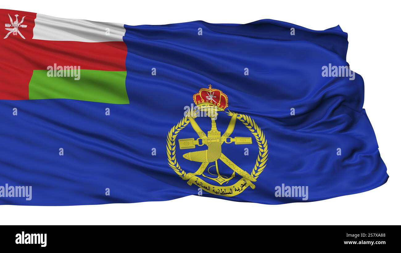 Oman Naval Ensign Flag, Isolated On White Background Stock Photo - Alamy