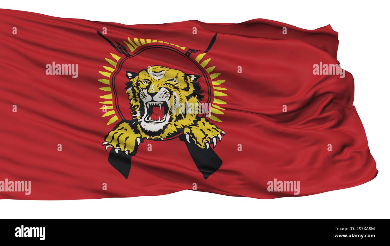 Tamil Tigers Flag, Isolated On White Background Stock Photo - Alamy