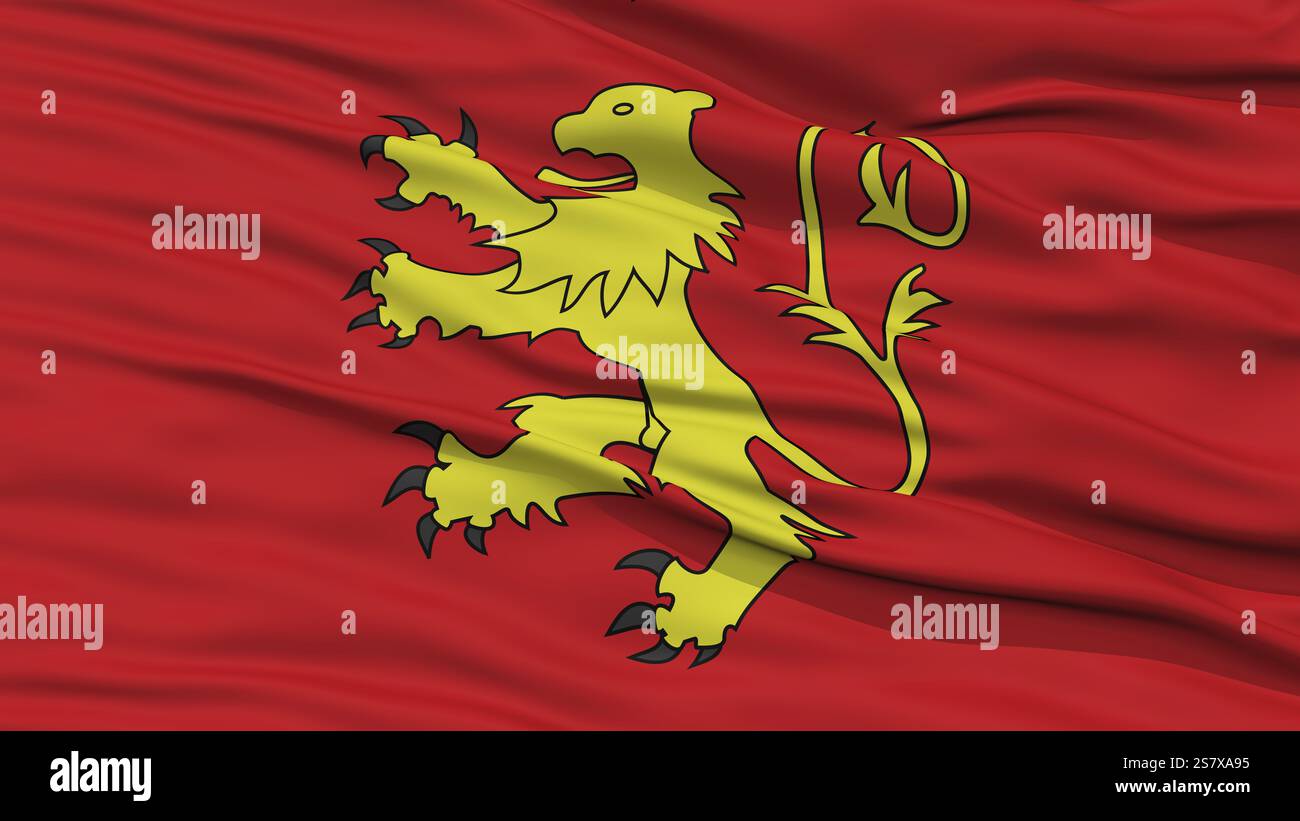 Closeup Valletta City Flag, Capital City of Malta, Waving in the Wind ...