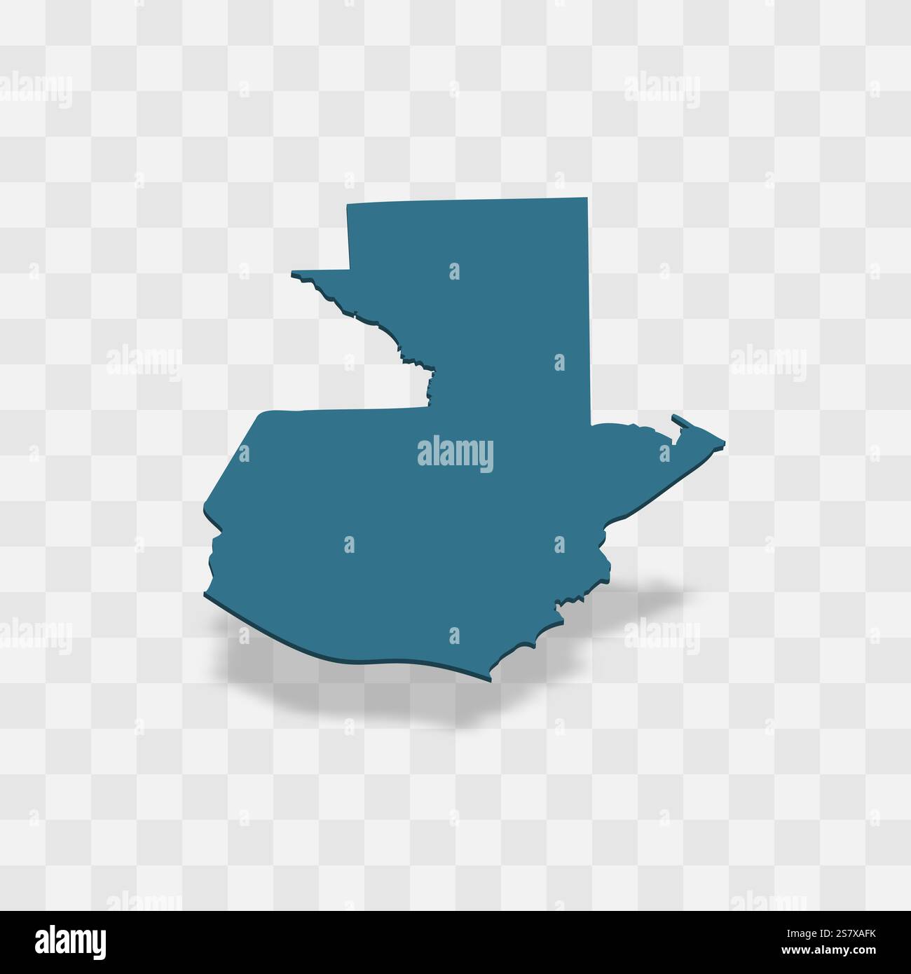 Guatemala high detailed vector representation of country silhouette. 3D ...