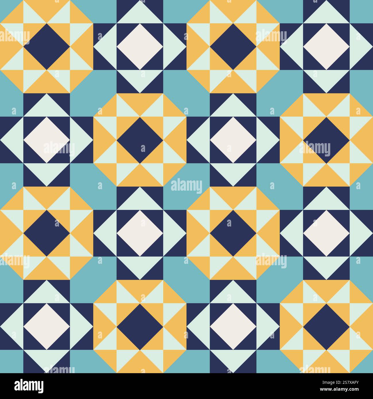 Geometric pattern with blue and yellow accents, seamless repeating ...