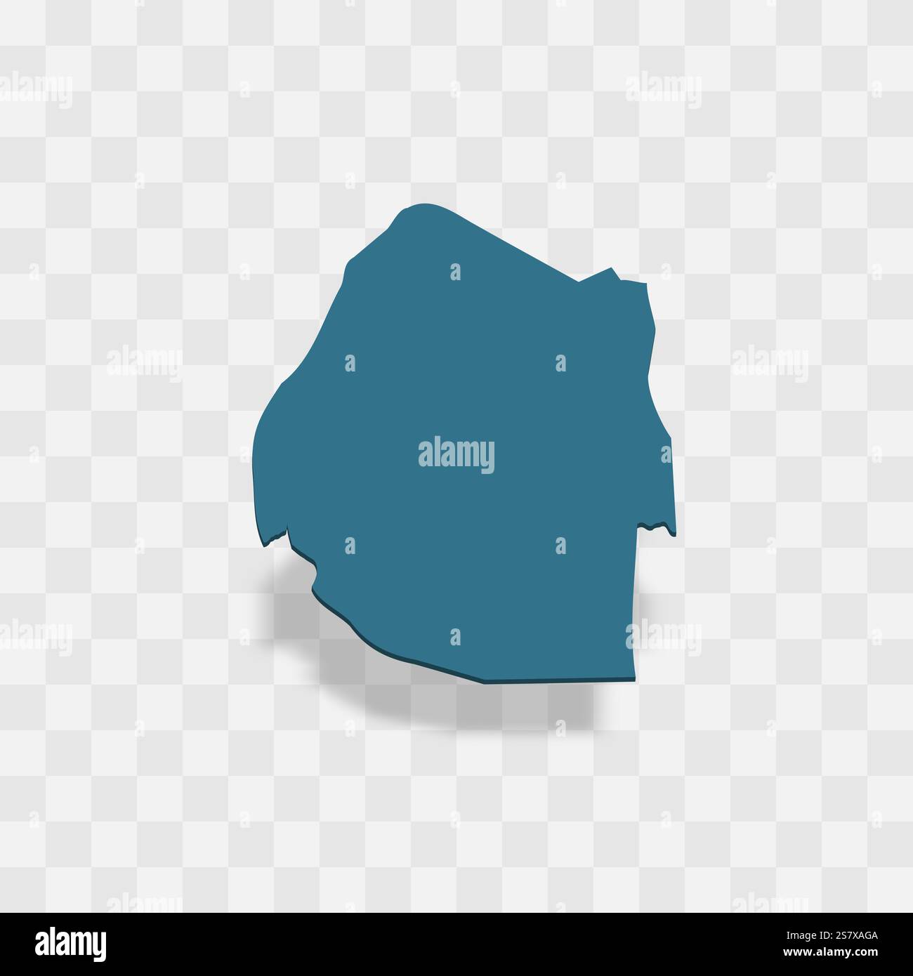 Eswatini high detailed vector representation of country silhouette. 3D ...