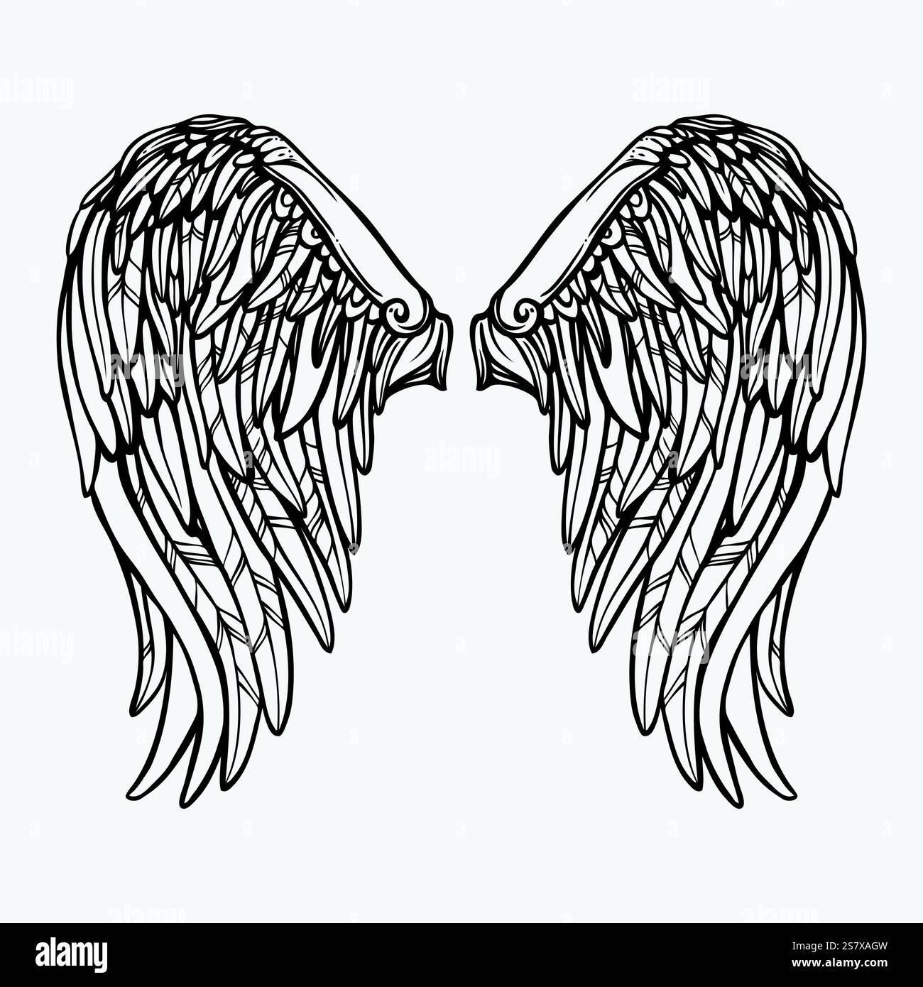 Set angel wings in Cut Out Stock Images & Pictures - Alamy