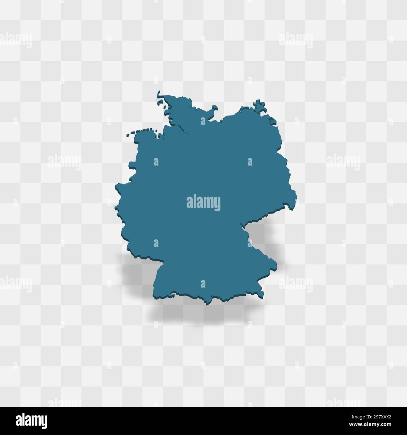 Germany high detailed vector representation of country silhouette. 3D ...