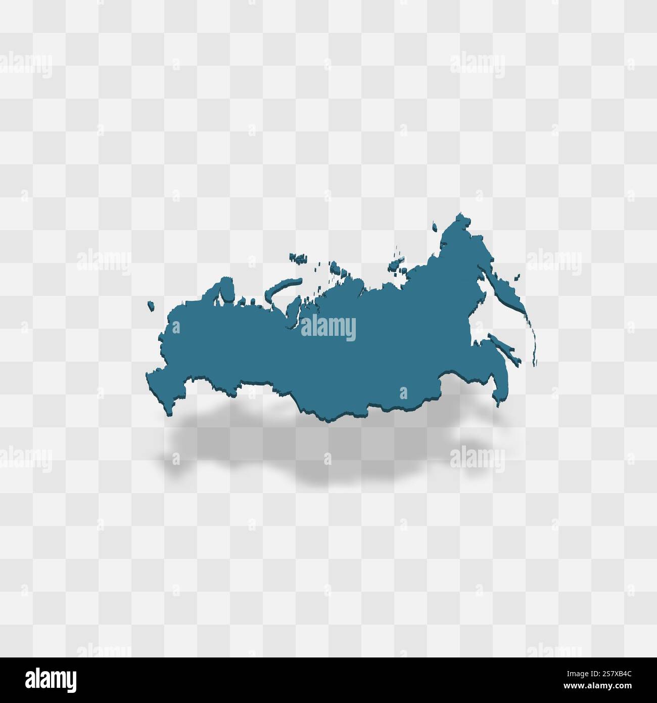 Russia high detailed vector representation of country silhouette. 3D ...