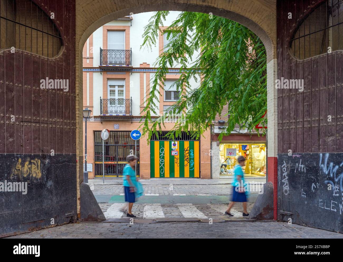 Charming urban street view in Seville with Triana's historical touch ...