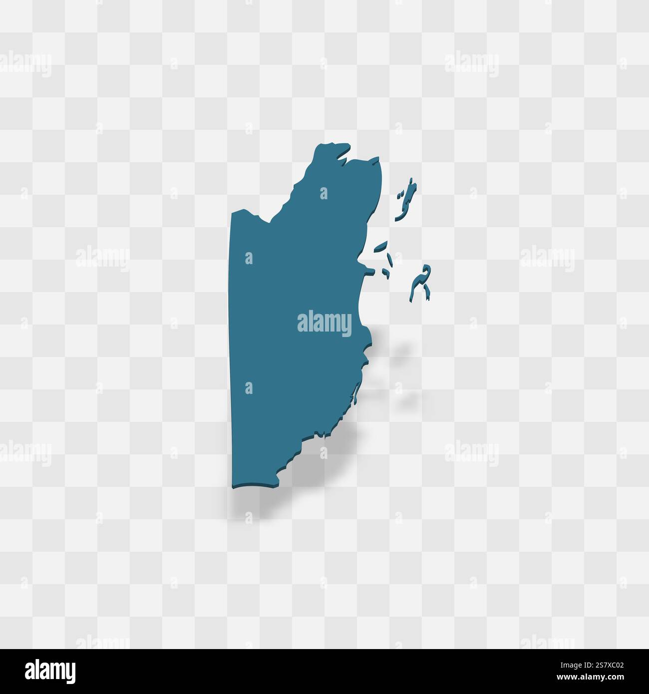 Belize high detailed vector representation of country silhouette. 3D ...