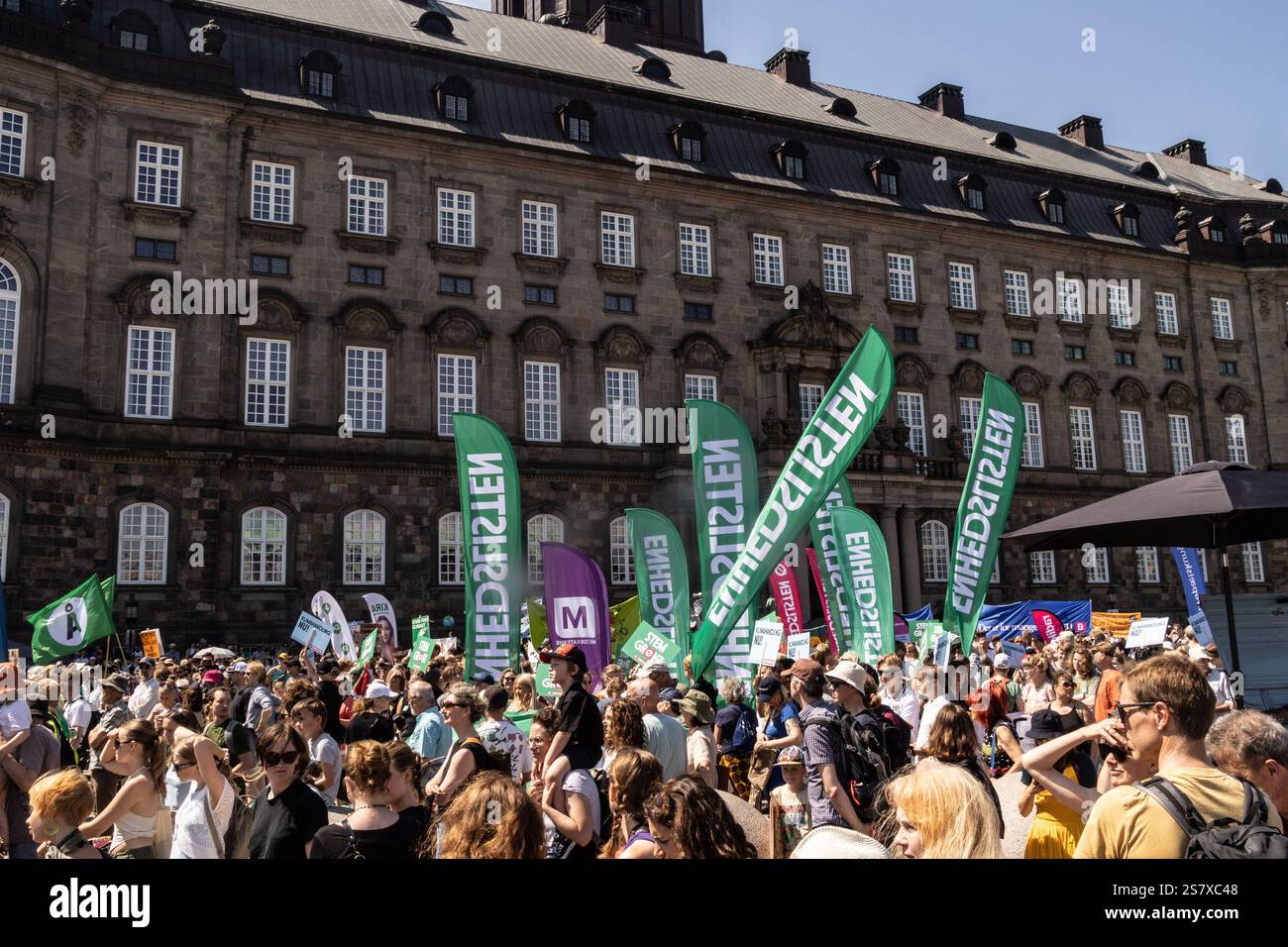 June 2, 2024, Copenhagen, Denmark: Protesters take part during the â ...