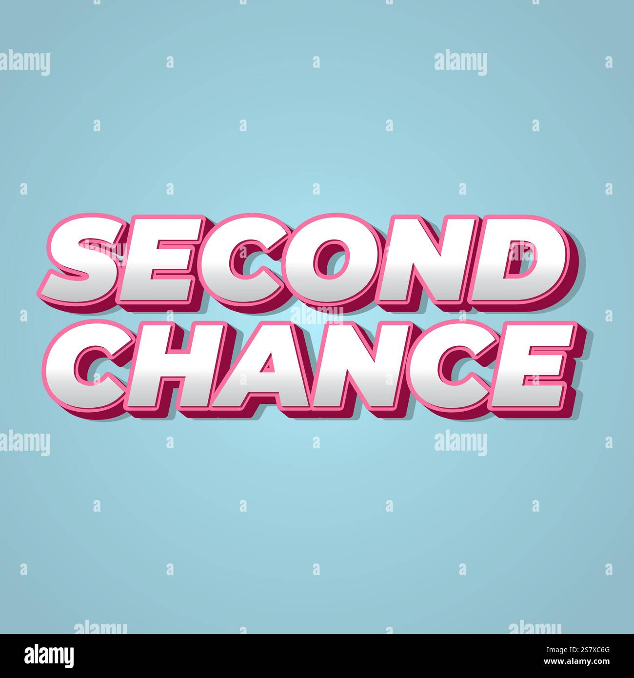 Second chance text effect design for social media ads in square size ...