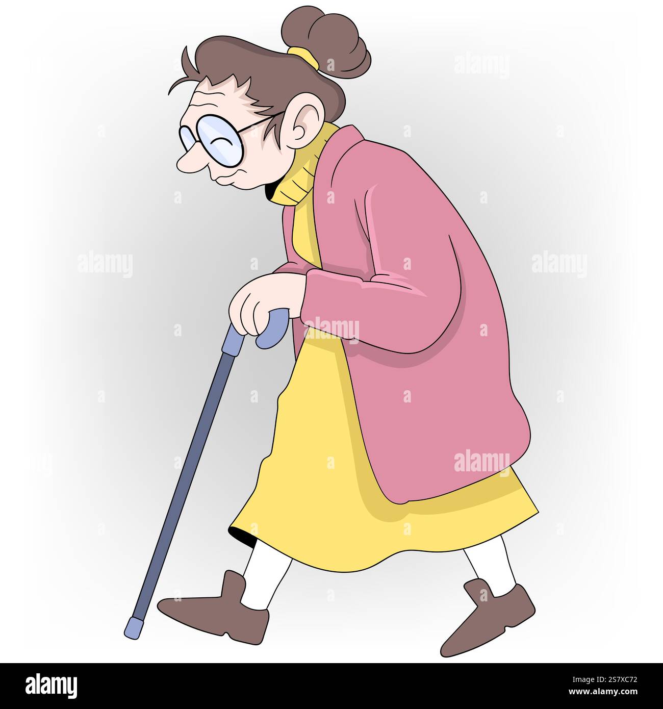 doodle cartoon illustration about human health problems, bone damage ...