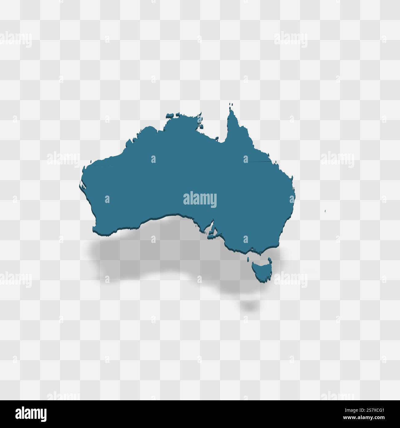 Australia high detailed vector representation of country silhouette. 3D ...