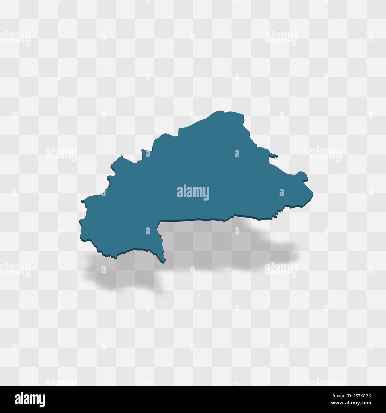 Burkina Faso high detailed vector representation of country silhouette ...