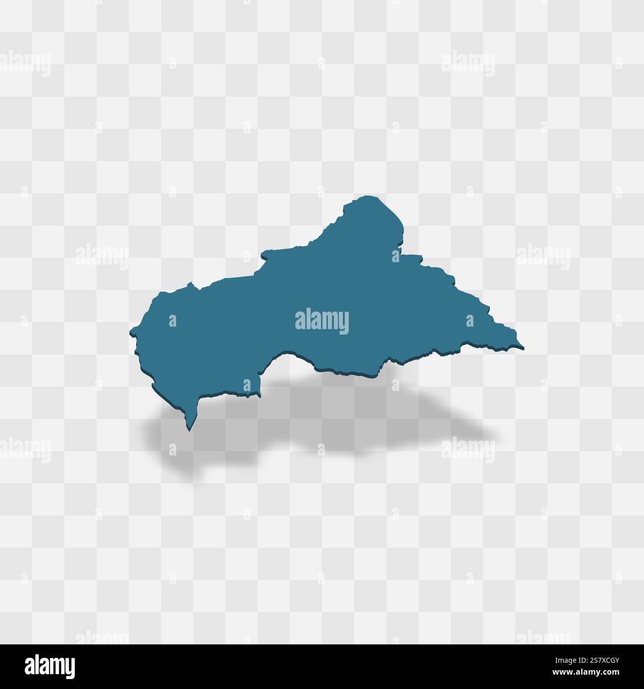 Central African Republic high detailed vector representation of country ...