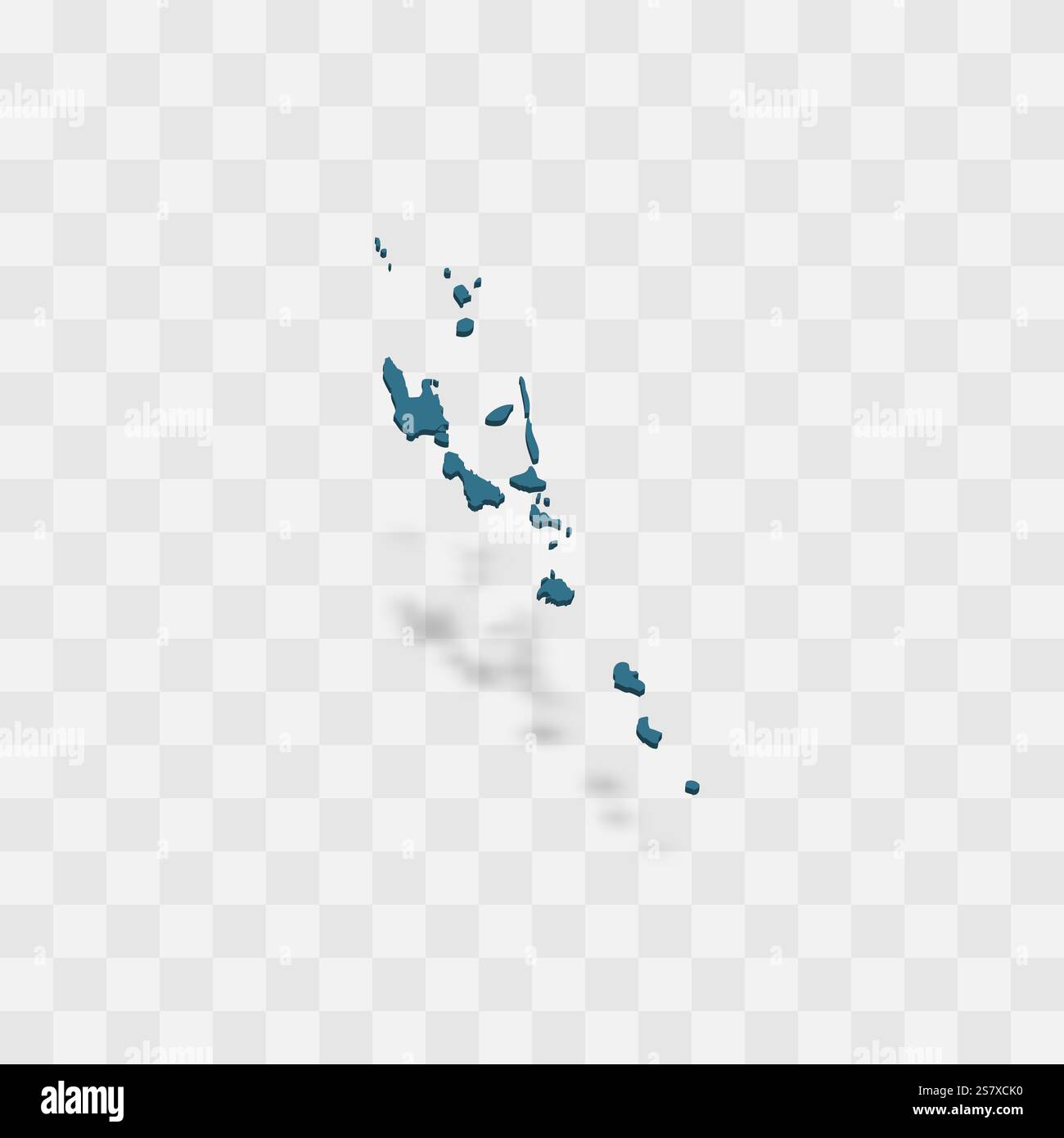 Vanuatu high detailed vector representation of country silhouette. 3D ...