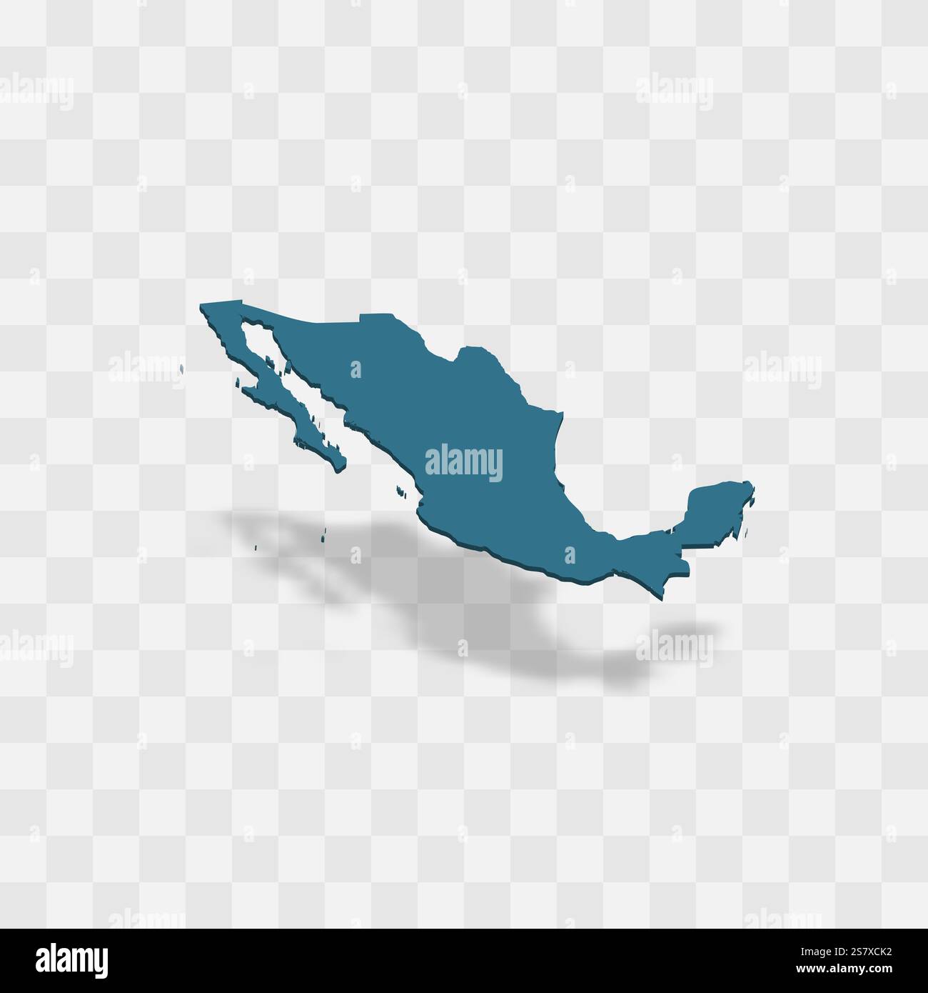 Mexico high detailed vector representation of country silhouette. 3D ...