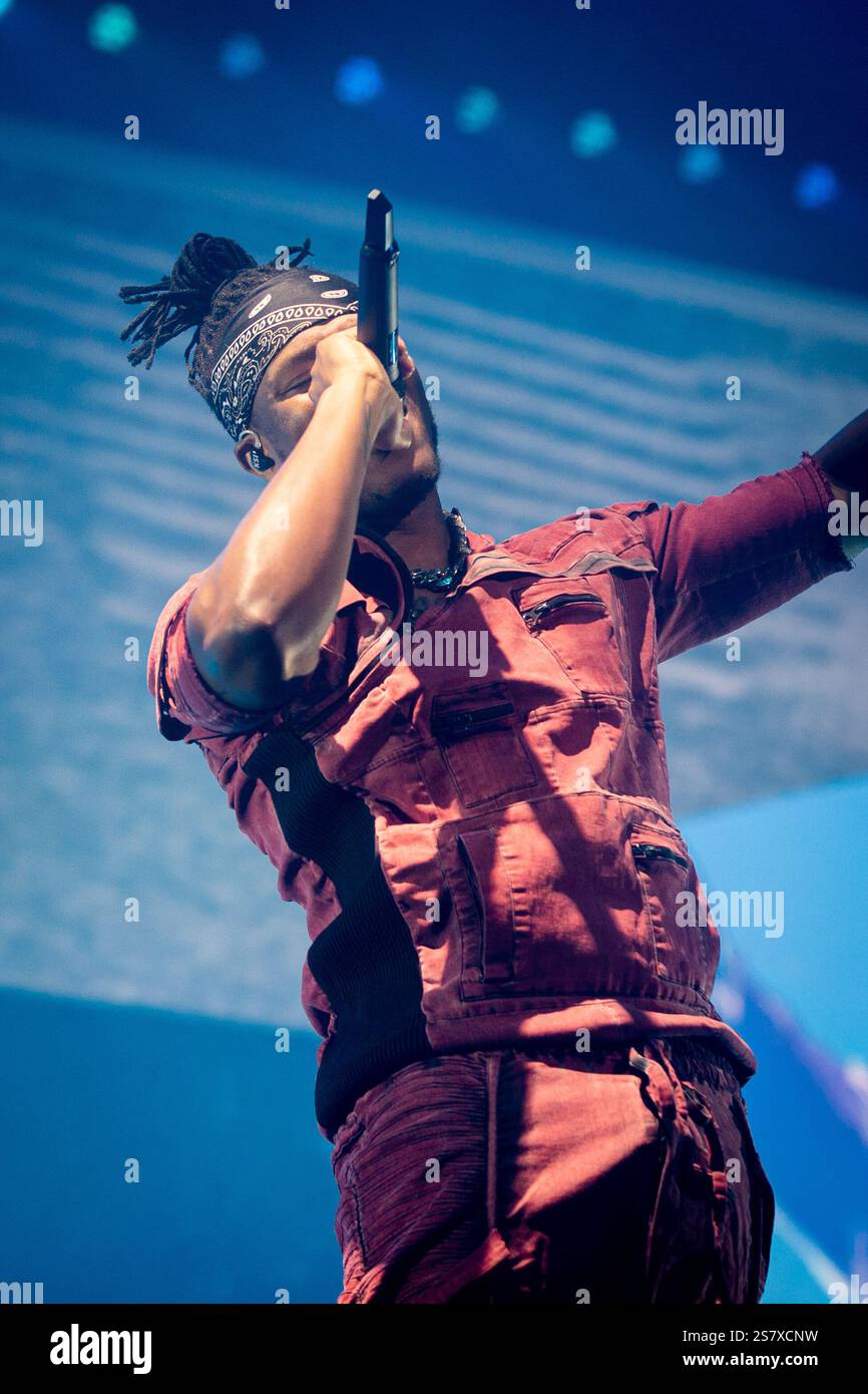 London, UK - February 25th 2022 : KSI performs on stage at Wembley ...