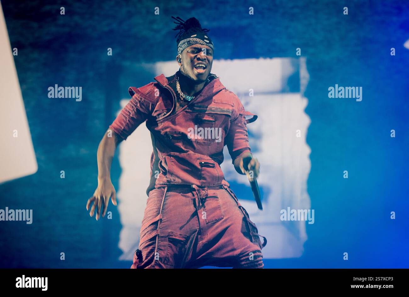 London, UK - February 25th 2022 : KSI performs on stage at Wembley ...