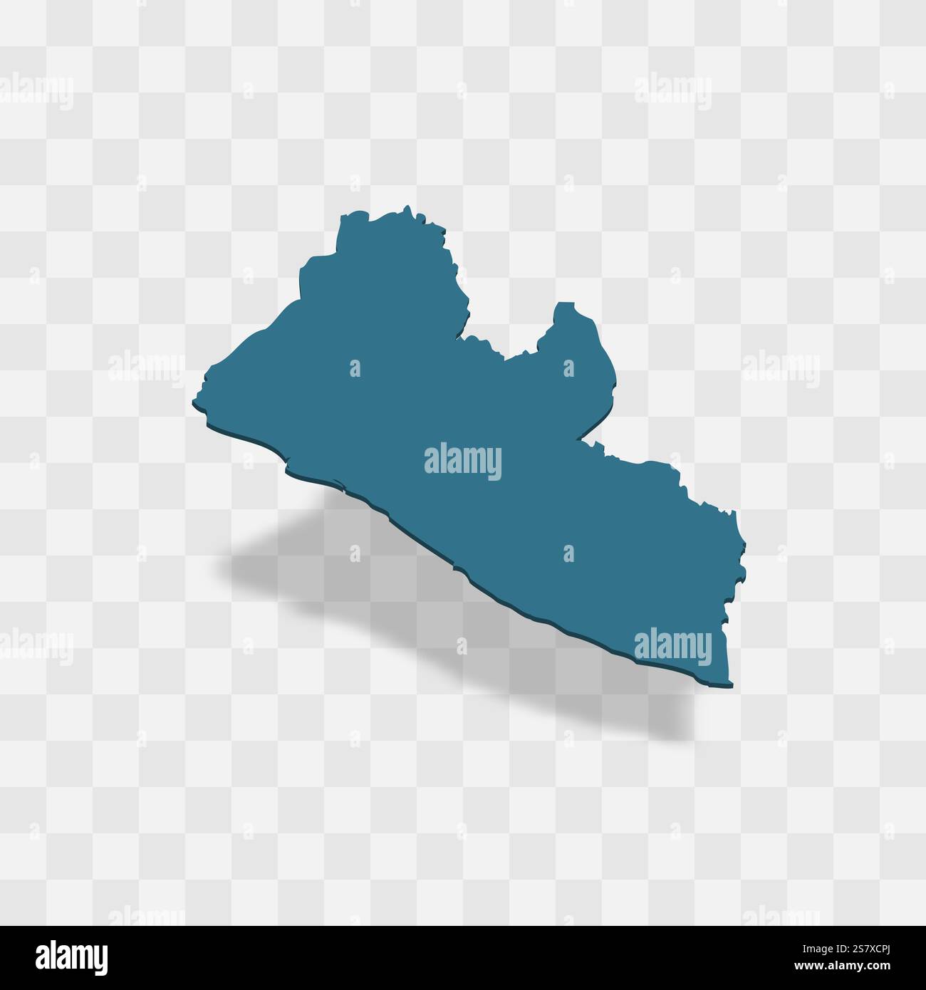 Liberia high detailed vector representation of country silhouette. 3D ...