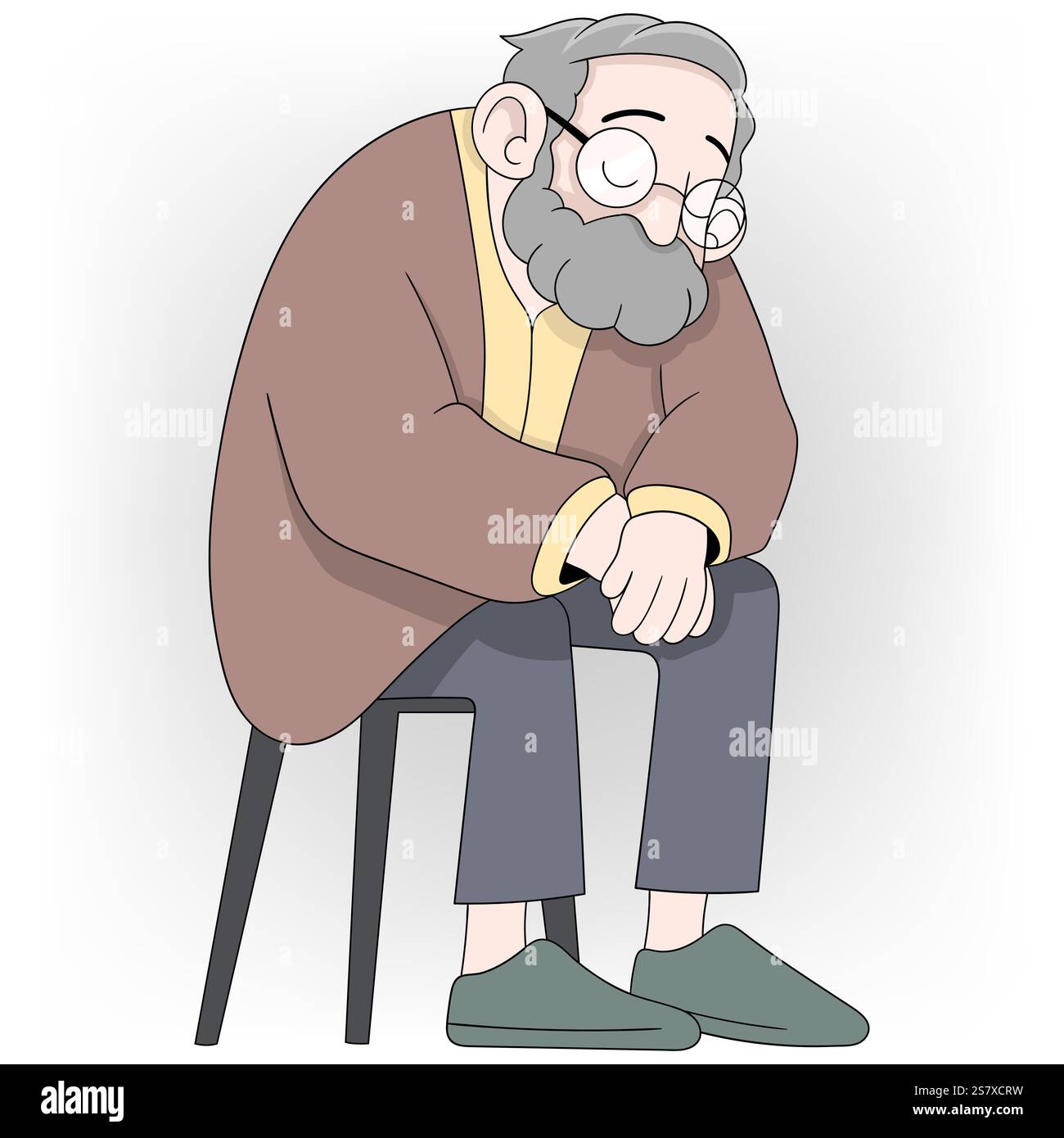 doodle cartoon illustration about human health problems, bone damage ...