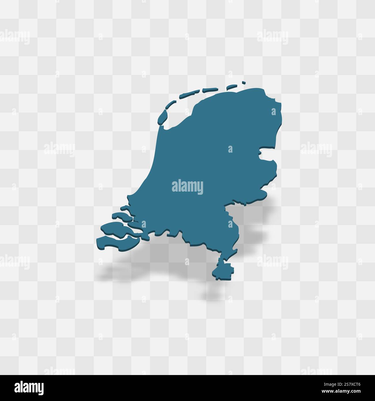 Netherlands high detailed vector representation of country silhouette ...