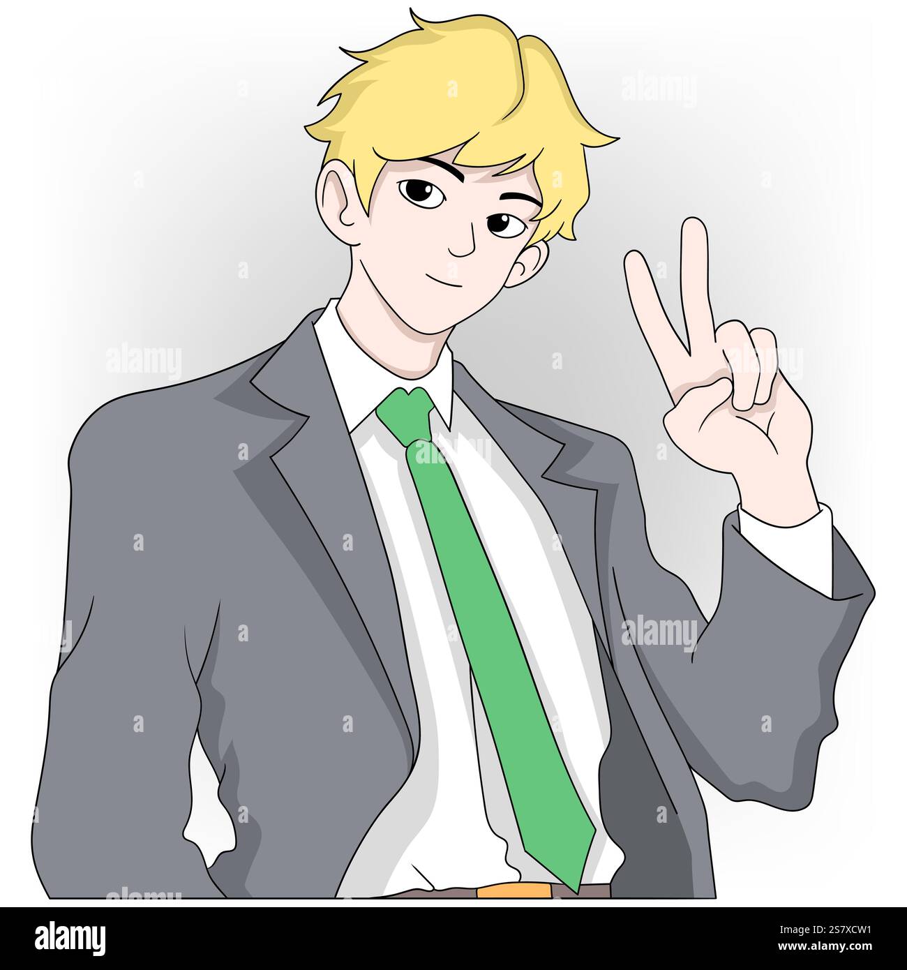 cartoon illustration doodle about business strategy mindset ...