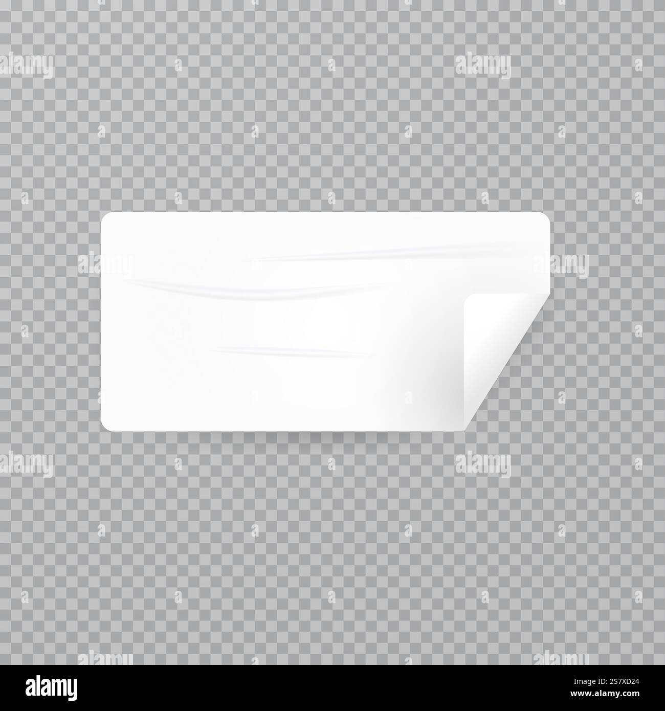 Vector realistic illustration white rectangle discount sticker, price ...
