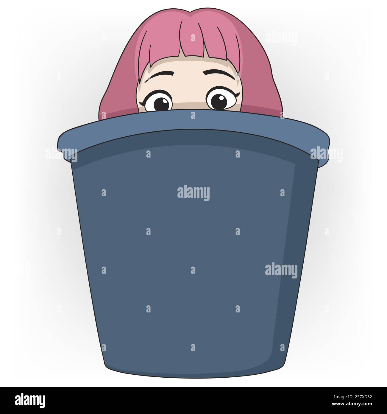 doodle cartoon illustration about people's silly behavior, girl is ...