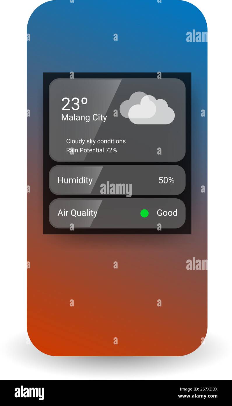 A stylish weather app widget featuring real time updates with ...