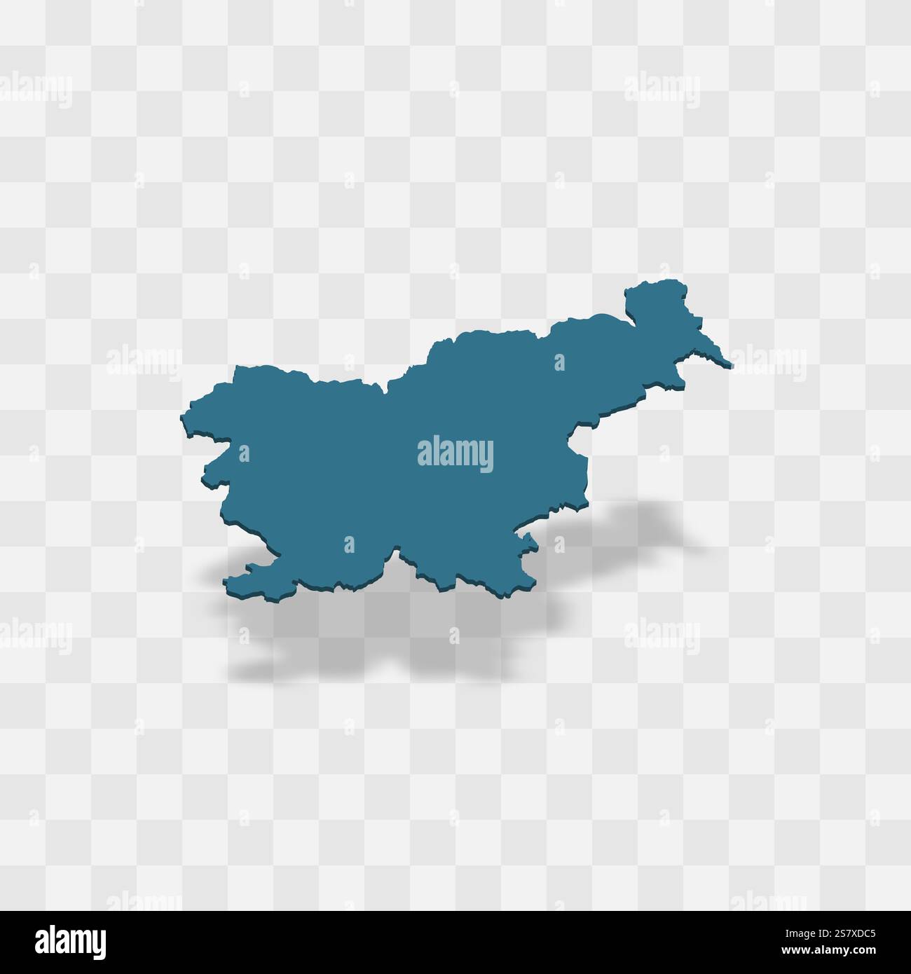 Slovenia high detailed vector representation of country silhouette. 3D ...
