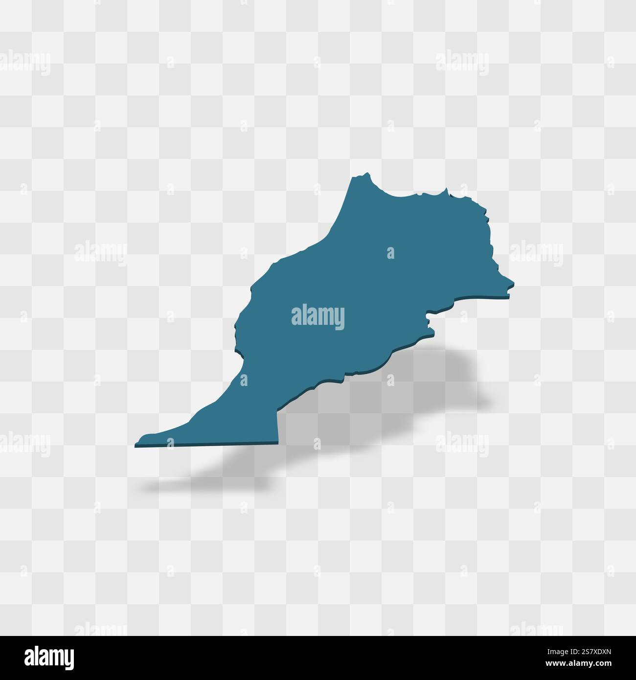 Morocco high detailed vector representation of country silhouette. 3D ...