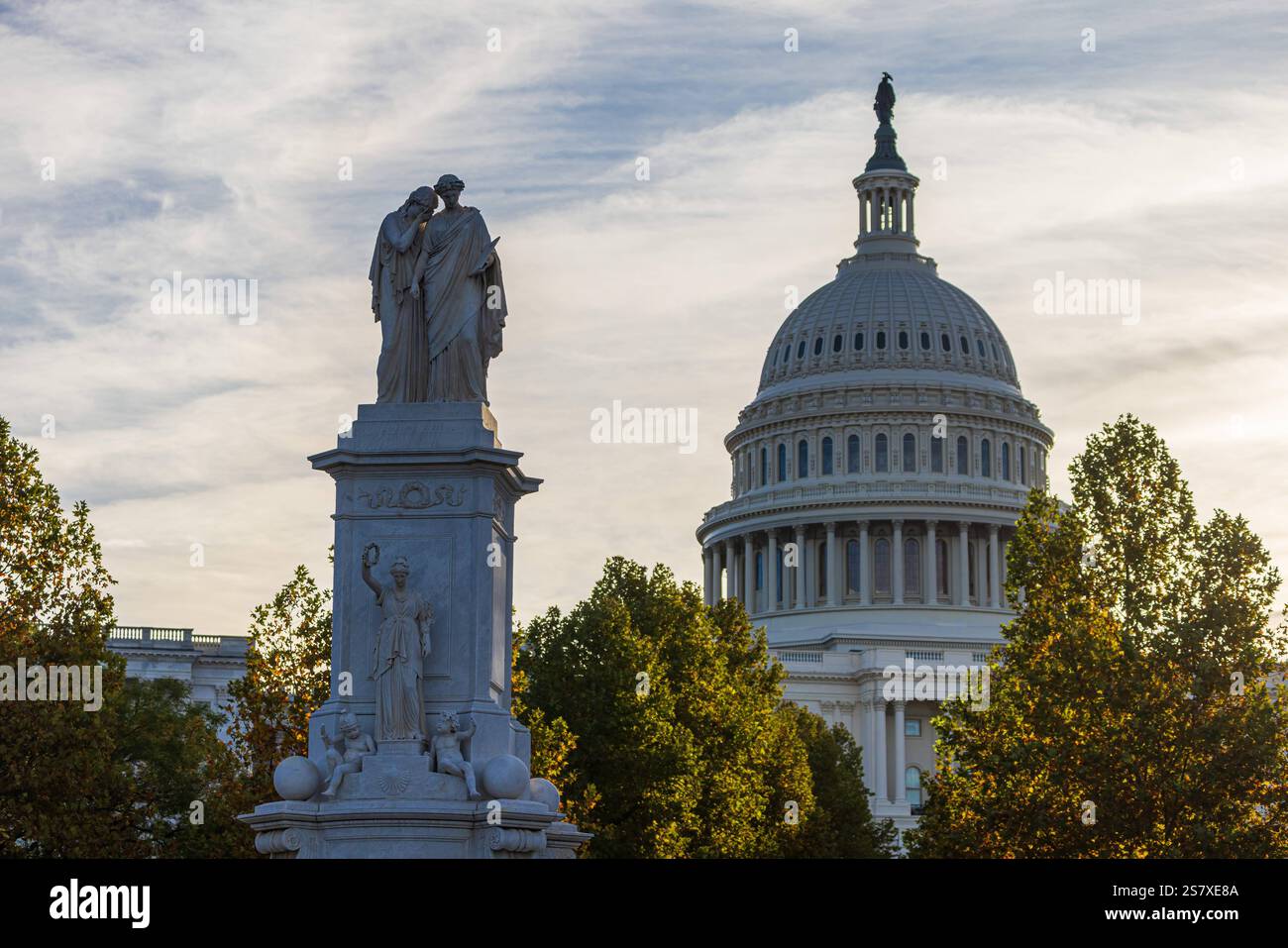 Peace Monument at the Capitol Building, Washington D.C. Statue America ...