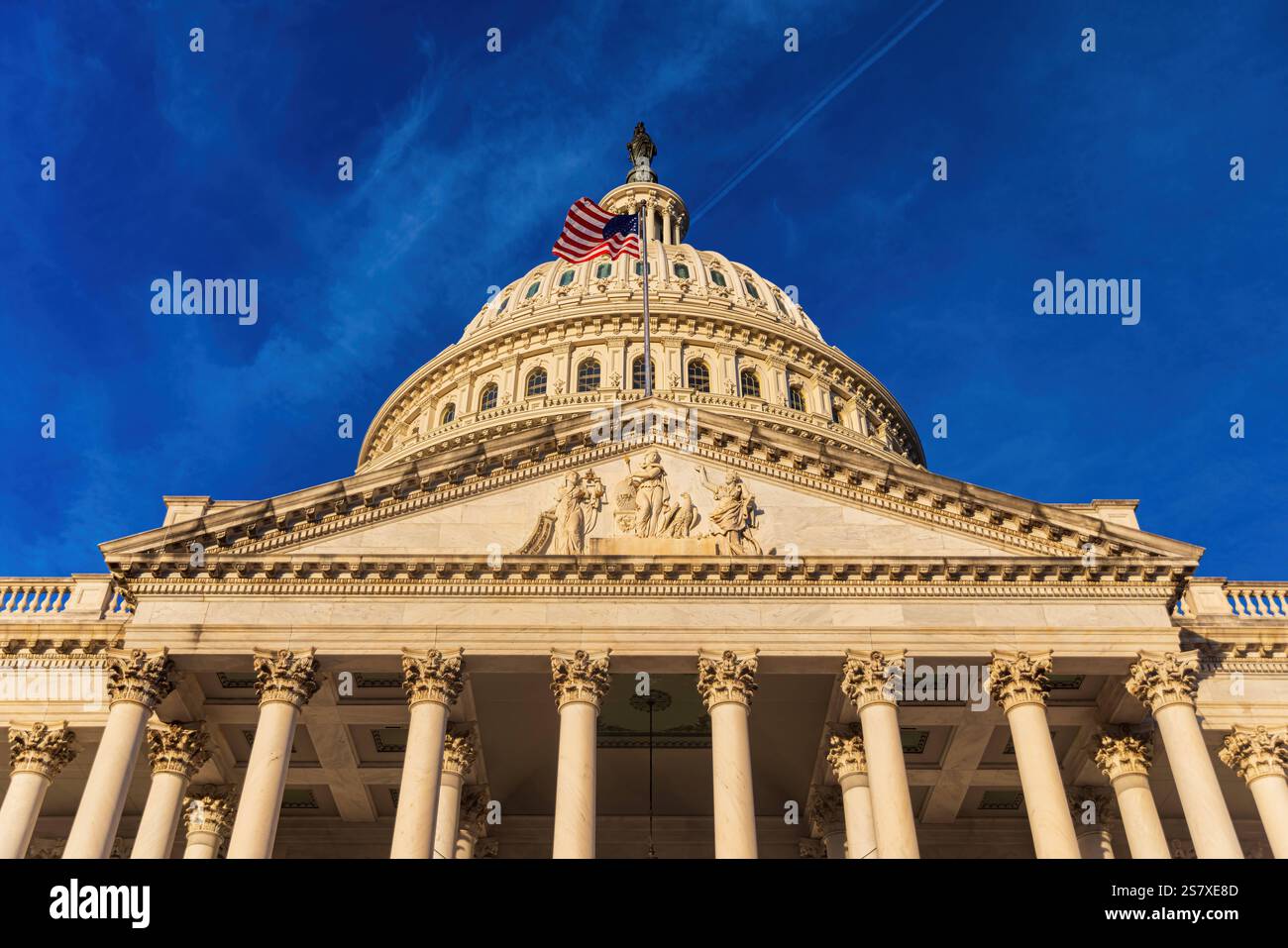 The East Front of the United States Capitol in Washington, DC. The ...