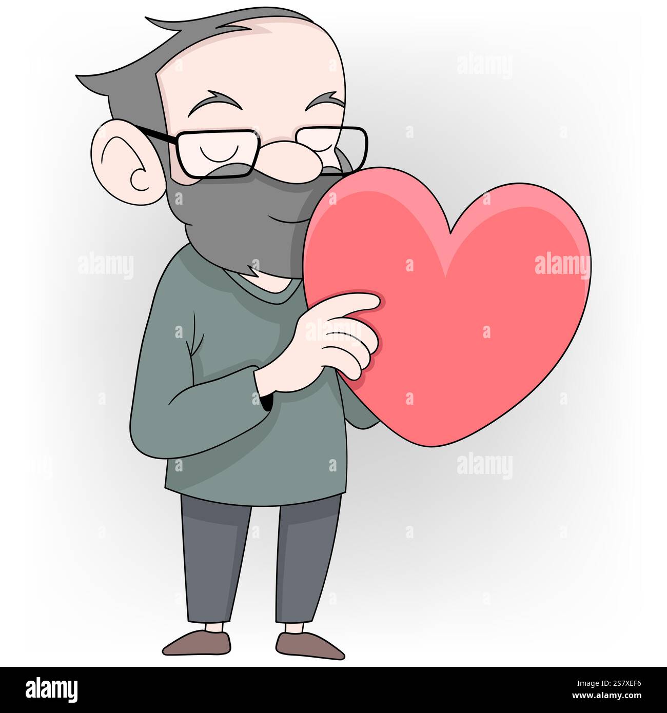 doodle cartoon illustration about human health problem, heart health ...