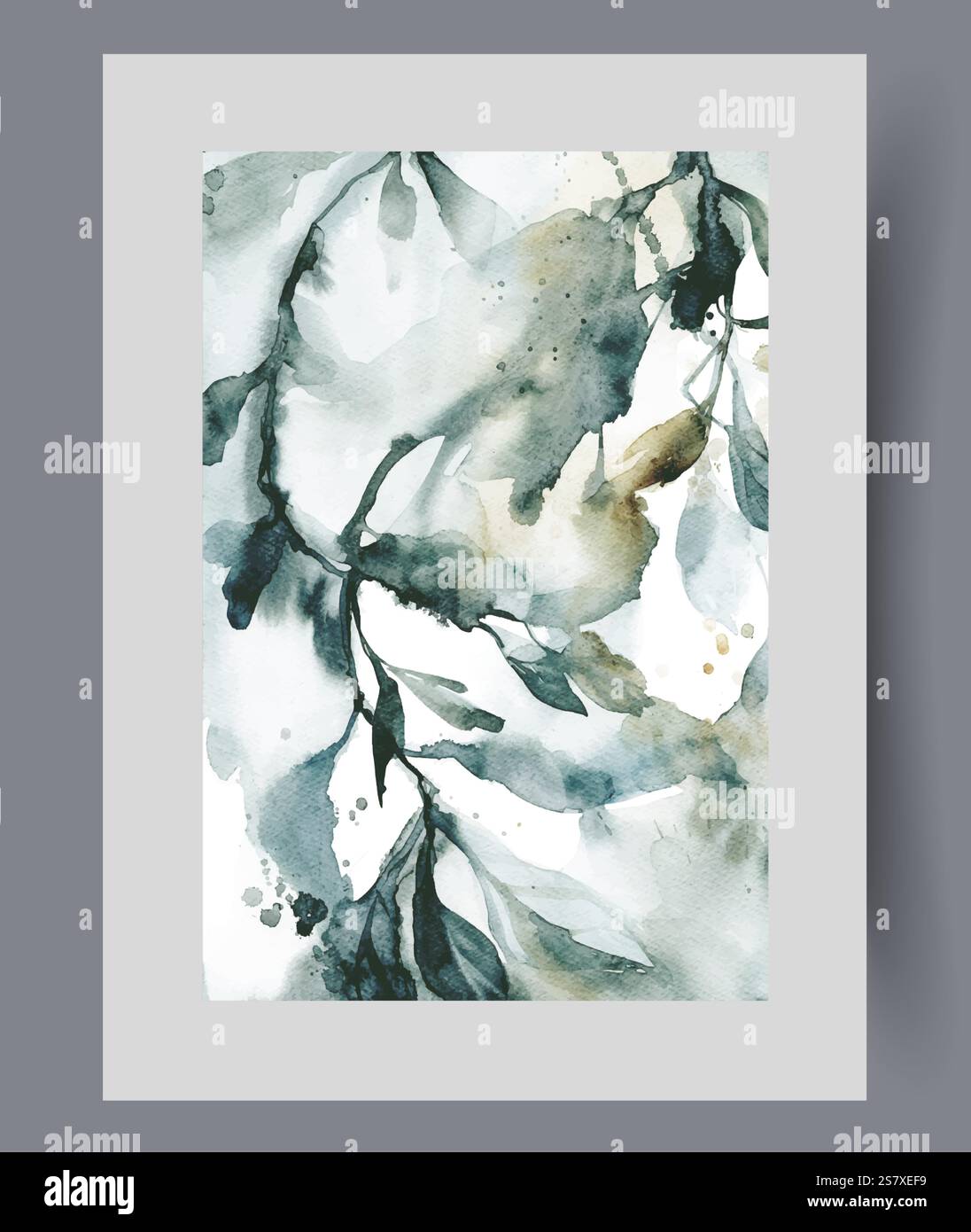 Twigs of green plants symbolize ecological purity and biodiversity on ...