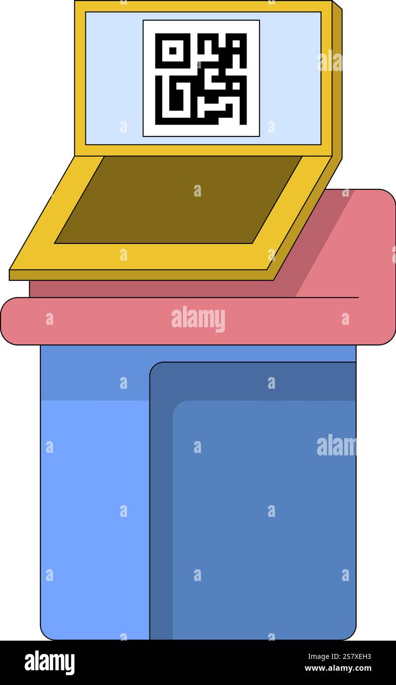 Qr code stand Stock Vector Images - Alamy
