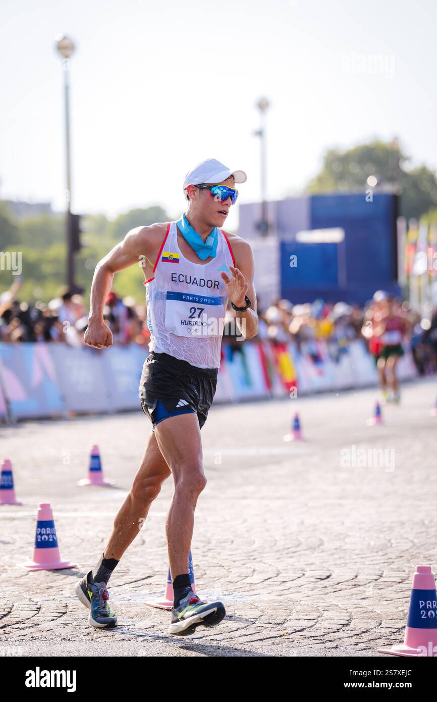 David Hurtado participating in the 20 Kilometer Race Walk at the Paris ...