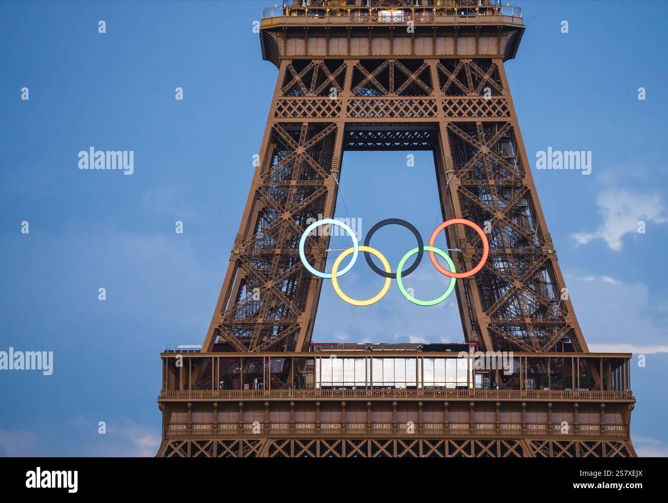 Image of the Eiffel Tower during the Paris Olympic Games with the ...