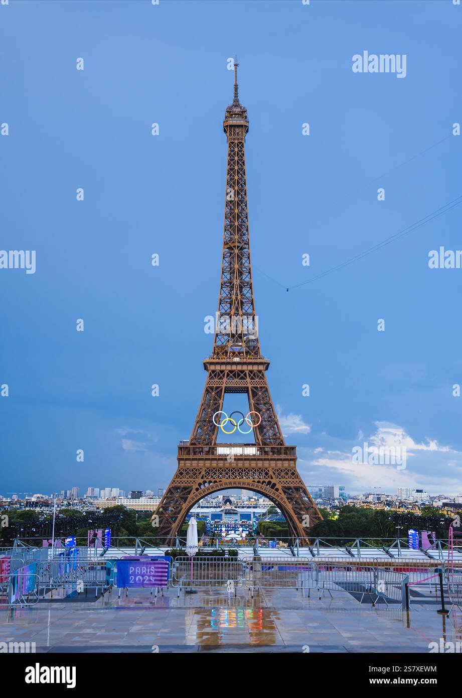 Image of the Eiffel Tower during the Paris Olympic Games with the ...