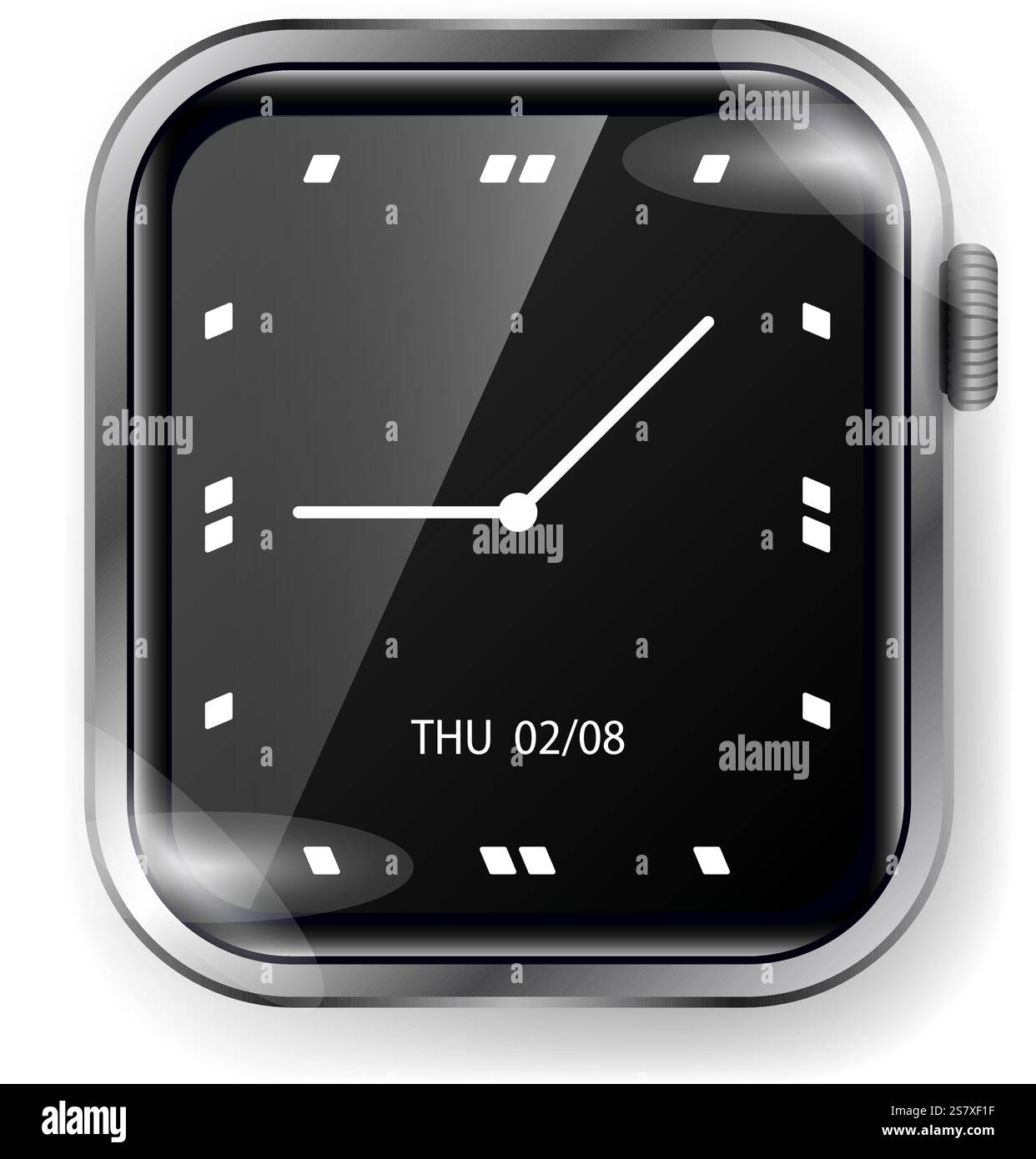 A stylish and modern smartwatch face featuring a minimalist analog ...