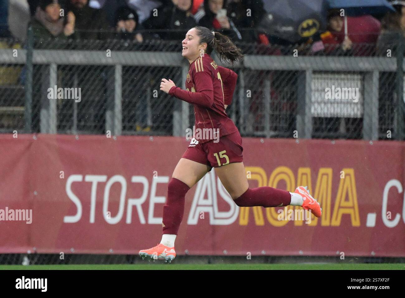 AS Roma's Giulia Dragoni celebrates after scoring the goal 1-0 during ...