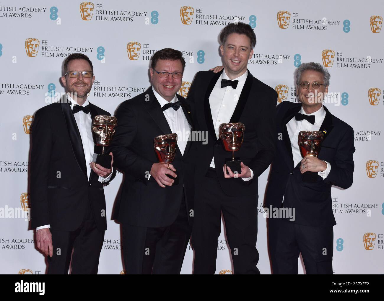 Mac Ruth, Ron Bartlett, Theo Green and Mark Mangini at the EE British ...