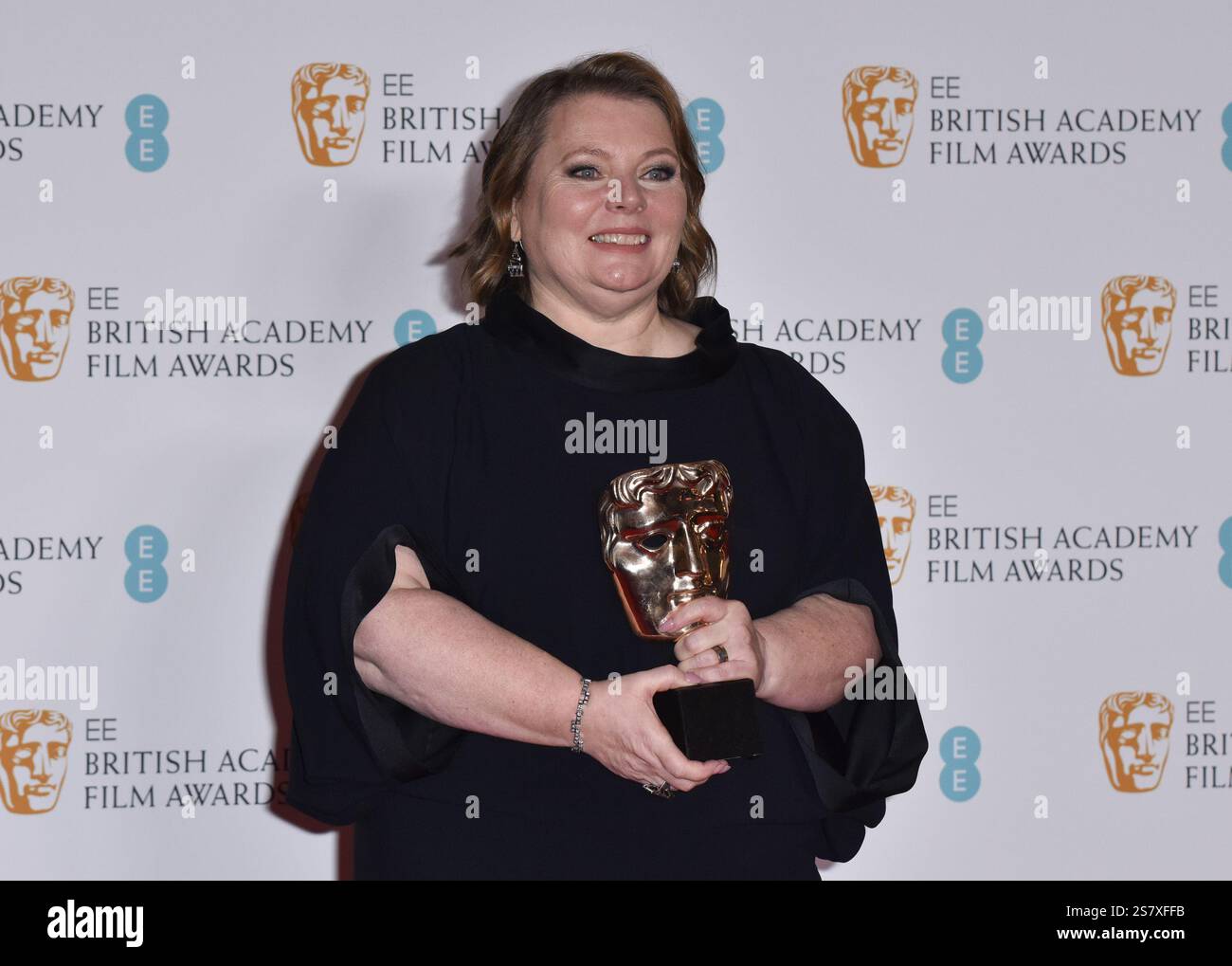 Joanna Scanlan at the EE British Academy Film Awards Press Room at the ...