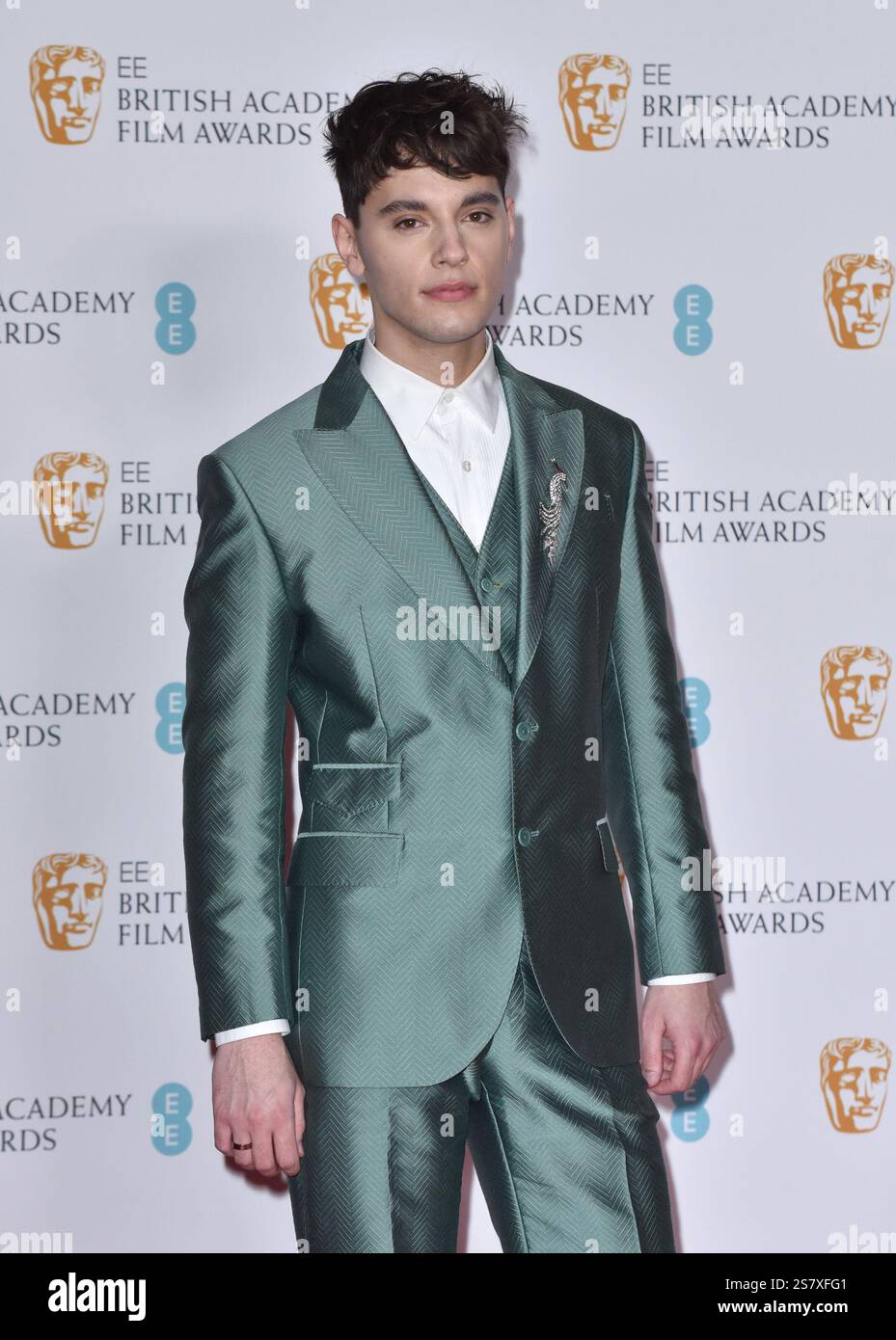 Max Harwood at the EE British Academy Film Awards Press Room at the ...