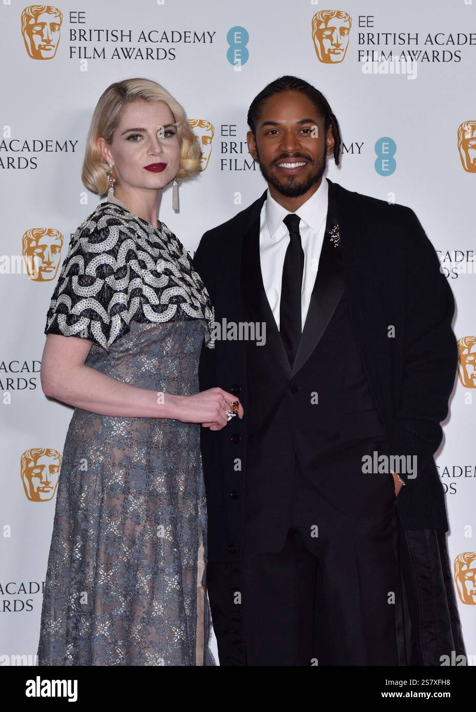 Lucy Boynton and Kelvin Harrison Jr at the EE British Academy Film ...