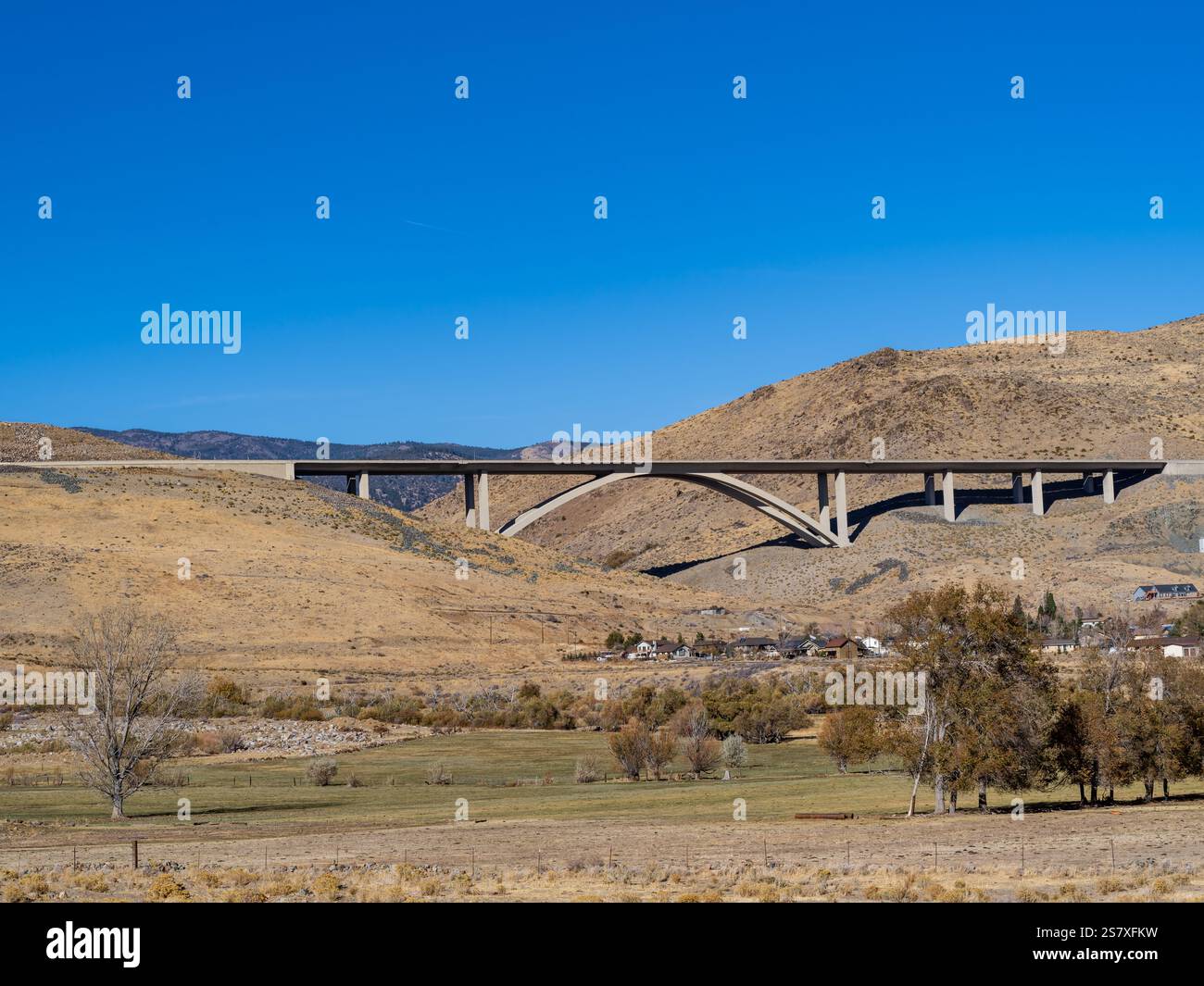 Galena Arch Bridge in Northern Nevada between Reno and Carson City on I ...