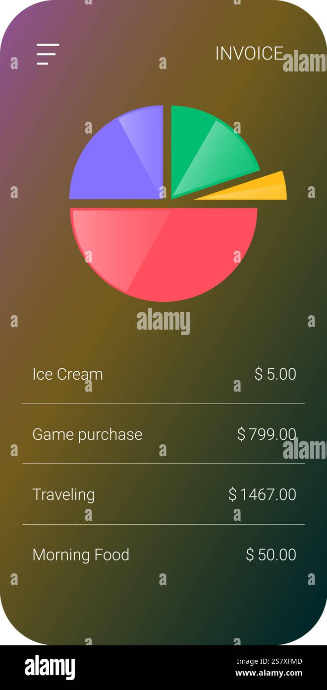 A clean and modern interface design of a digital wallet app featuring a ...