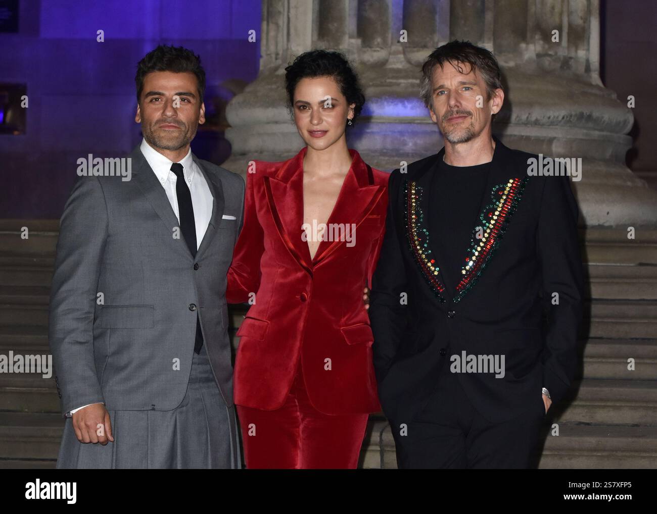 Oscar Isaac, May Calamawy and Ethan Hawke attends 'Moon Knight ...